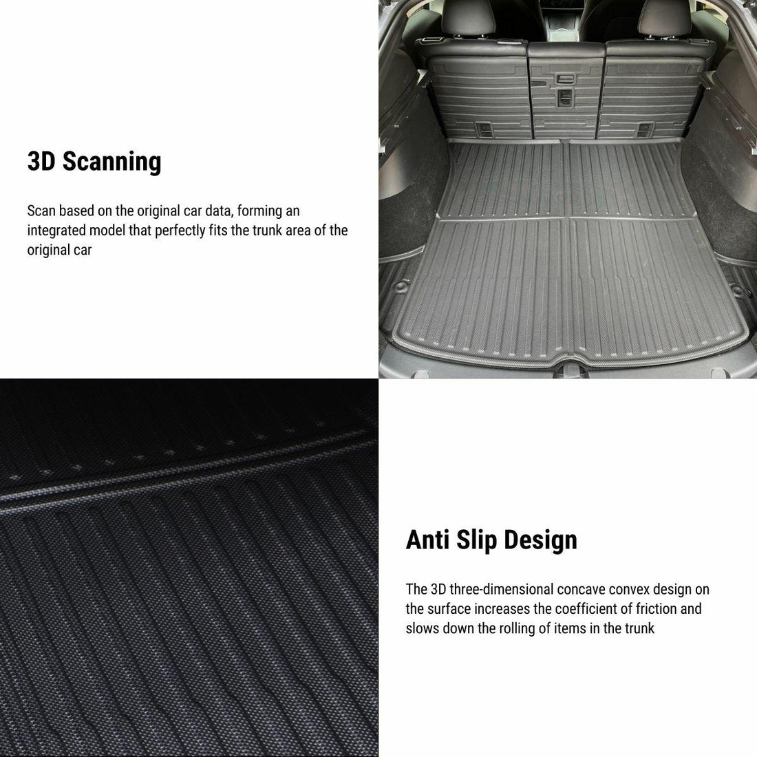 All Weather Front And Rear TPE Trunk Mat for Tesla Model Y – aptesl