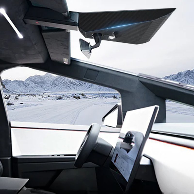 Dry Carbon Fiber Warning Light Cover for Cybertruck – aptesl