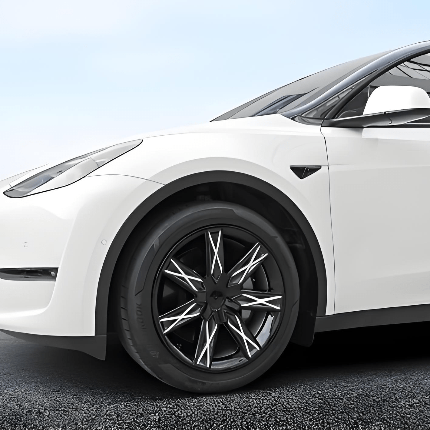 APTESL 19″ Double Star Wheel Cover for Tesla Model Y – aptesl