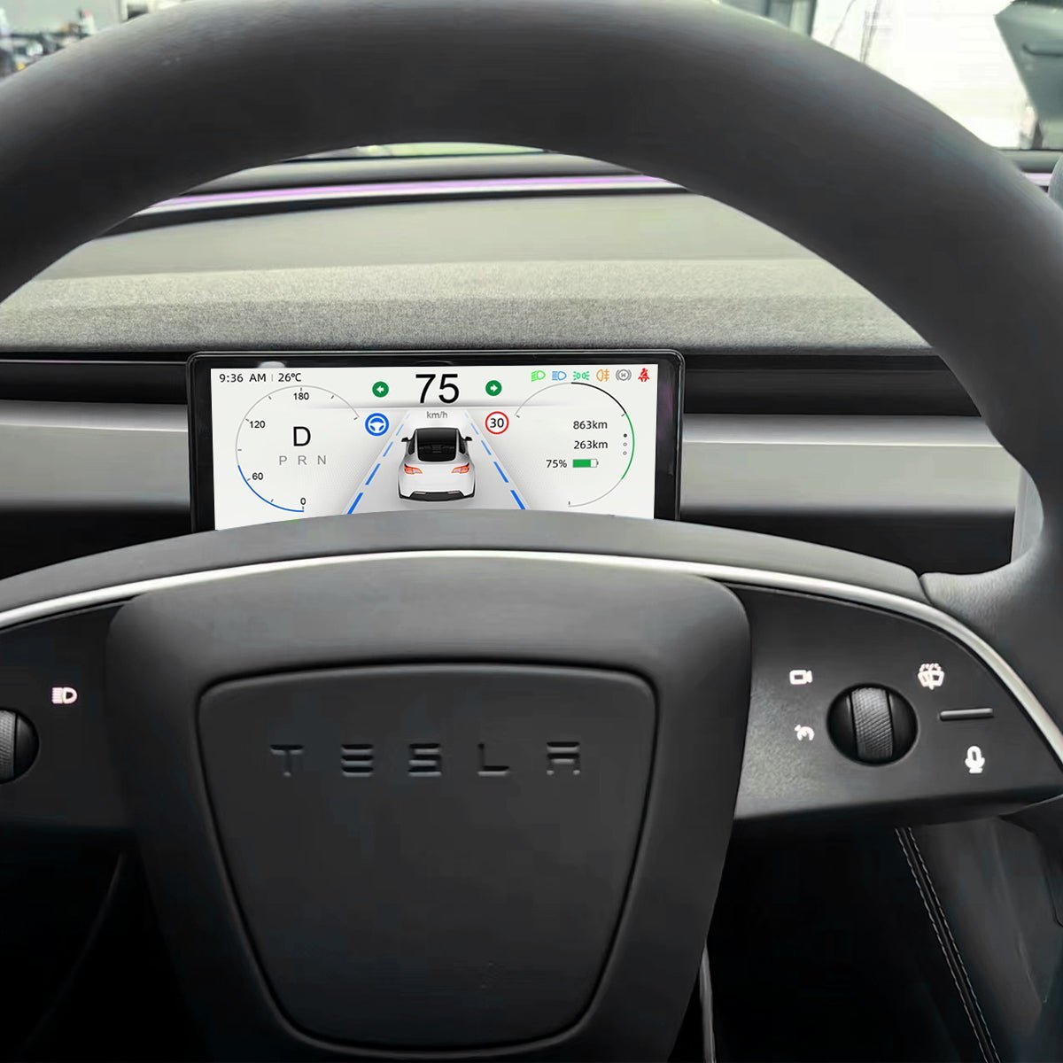 Tesla Model 3/Y 6.2'' Dashboard Display - Carplay & Autopilot HUD (OEM+ ...