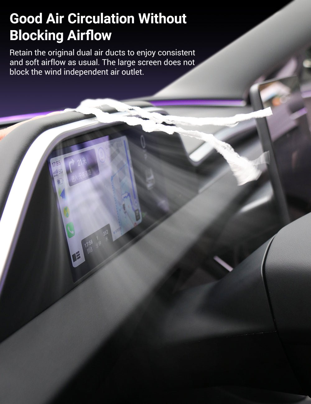 APTESL 8.9'' Integrated Dashboard Display with Ambient Lighting for Mo ...